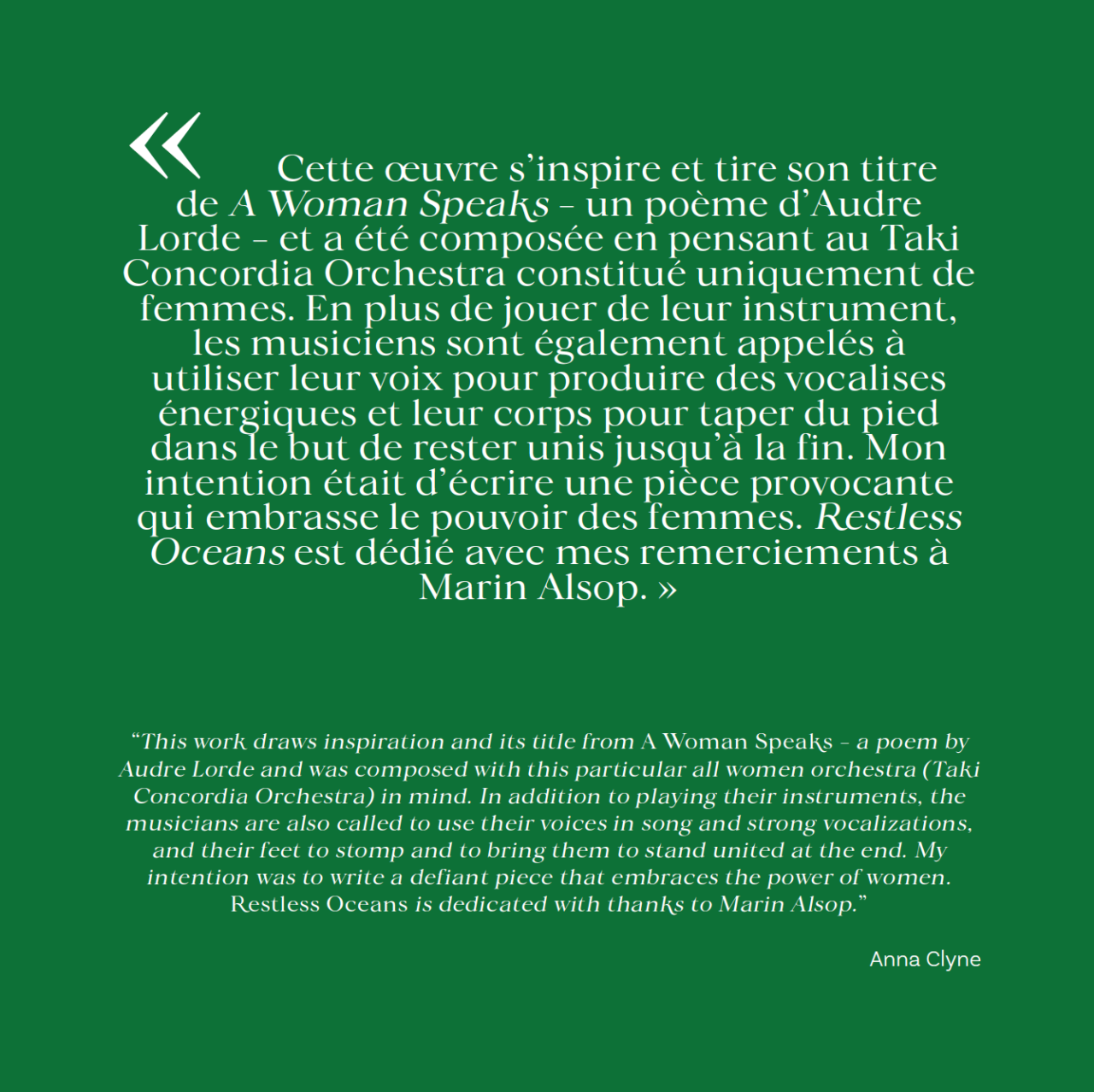 Orchestre Pasdeloup - Présence compositrices